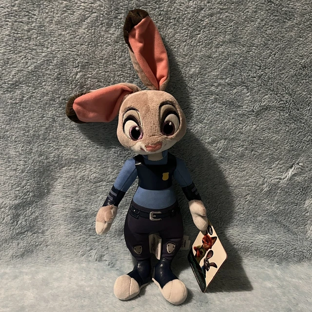 DISNEY STORE ZOOTOPIA Rabbit Officer Judy Hopps Soft Toy Plush Bunny 15 ...
