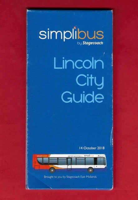 STAGECOACH LINCOLN CITY Bus Guide and Network Map January 2019 mint ...