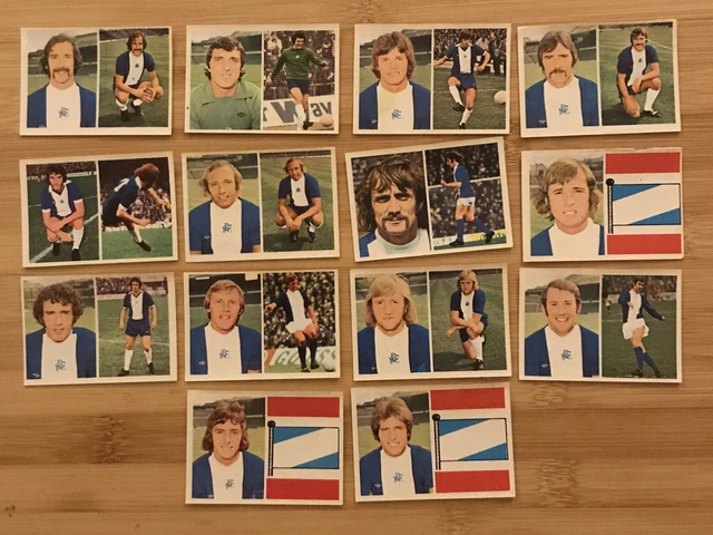 BIRMINGHAM CITY X 14 different FKS 1976/77 Used FOOTBALL Stickers/Cards ...
