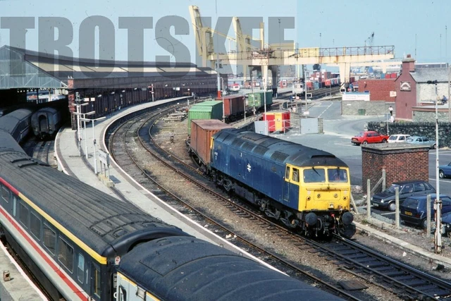 35MM SLIDE BR British Railways Diesel Loco Class 47 47472 Holyhead 1990 ...