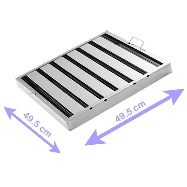 STAINLESS STEEL CANOPY Grease Baffle Filter Kitchen Extraction Hood ...