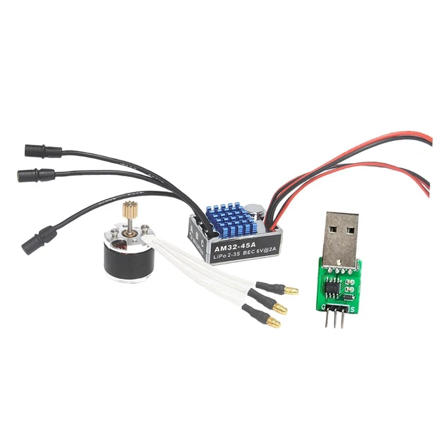 BRUSHLESS MOTOR WITH ESC Set 1/12 Scale with Parameter Adjuster for ...