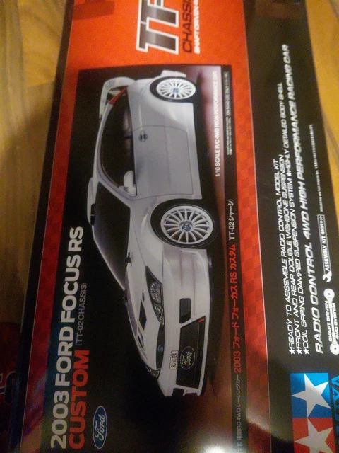 TAMIYA TT-02 RC 2003 Ford Focus RS Custom 4WD Assembly Kit White (58724 ...