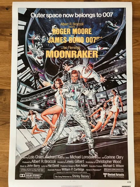 LARGE MOVIE POSTER James Bond Moonraker 430mm x 650m (bit bigger than ...