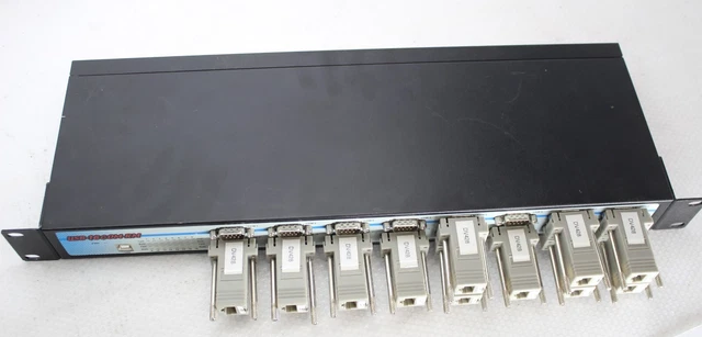 USC COOLGEAR USB-16COM-RM RS232 Serial Adapter USB-RS232 /w 11 adapters ...