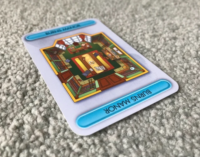 REPLACEMENT BURNS MANOR Room Card for The Simpsons Cluedo Game £1.50 ...