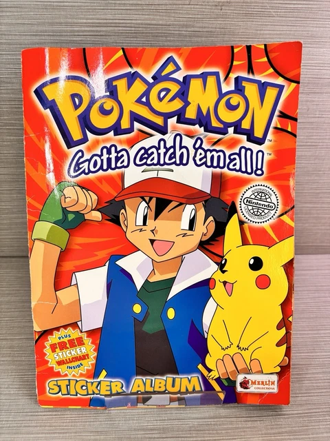 POKÉMON MERLIN STICKER Album Series 1 Partially Complete (1999) with ...