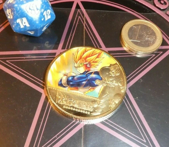 ANIME MANGA GOLD Metal Coin Card Carte Medal Billet Vegeta New Mint EUR ...