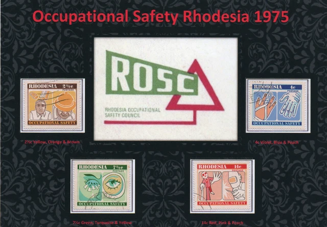 Rhodesia 1975 Nice Display Of Occupational Safety Issue Vfu1 £399 Picclick Uk