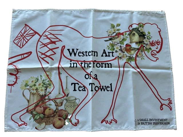GRAYSON PERRY WESTERN Art in the Form of a Tea Towel Original Authentic ...