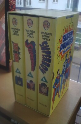 SUPER POWERS EXCLUSIVE UK VHS Collection DC Superman Superboy Batman ...