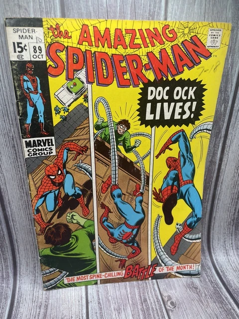 1970 THE AMAZING Spider-Man #89 John Romita Doc Ock Lives ! Marvel ...