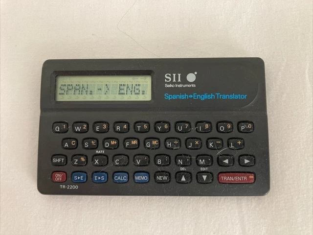 VINTAGE SII SEIKO Instruments Pocket Spanish English Translator $15.00 ...
