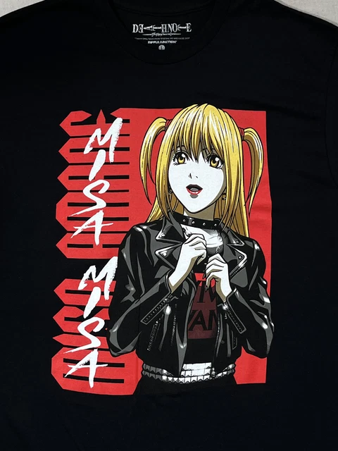 DEATH NOTE MISA Amane - 'Misa Misa’ Anime - Black T- Shirt Official ...