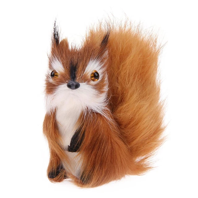 PLUSH FAKE SQUIRREL Collectible Animal Squirrel Specimen Mini for Home ...