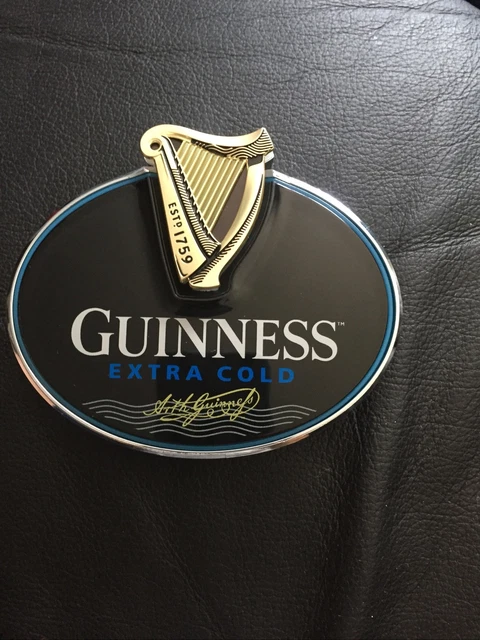 GUINNESS EXTRA COLD OVAL BAR BADGE, pub,font,tbar,mancave, beer £14.95 ...