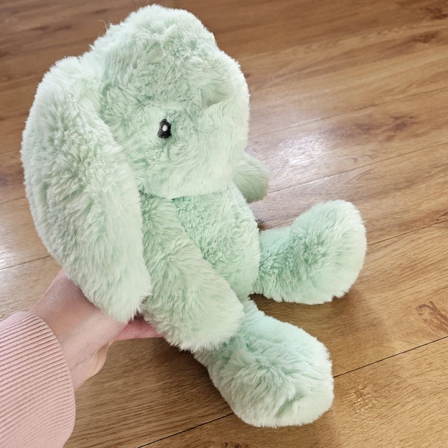 MORRISONS BUNNY RABBIT Green Soft Toy Plush Comforter Soother Lapin ...