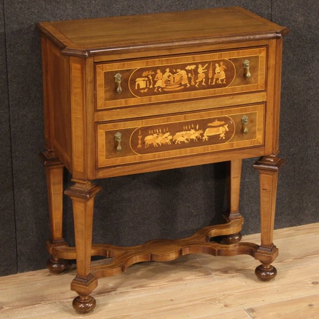 COMMODE STYLE ANCIEN Louis XIV meuble bois marqueté 2 tiroirs 20ème siècle 900 EUR 1.450,00 ...
