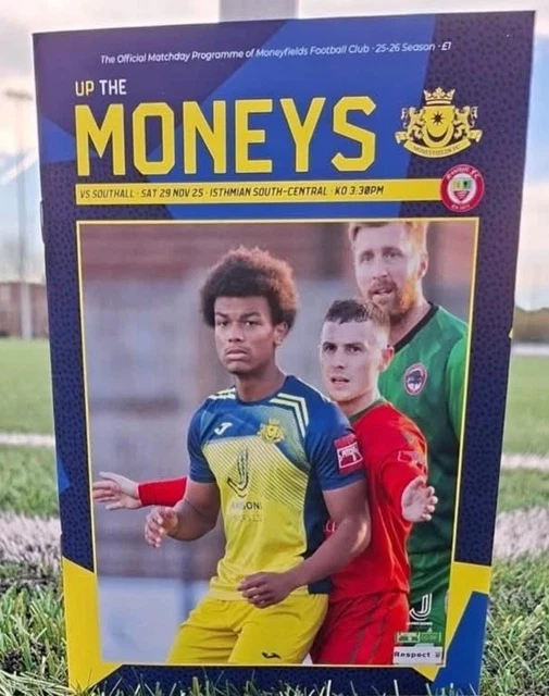 MONEYFIELDS V SOUTHALL Season 2025-2026 £1.17 - PicClick UK