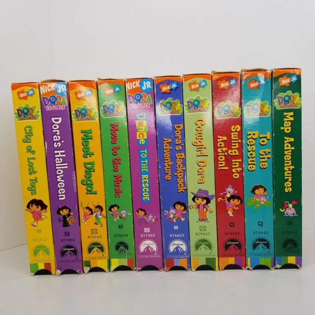 NICK JR. DORA the Explorer VHS Lot of 10 Diego Halloween Backpack Map ...