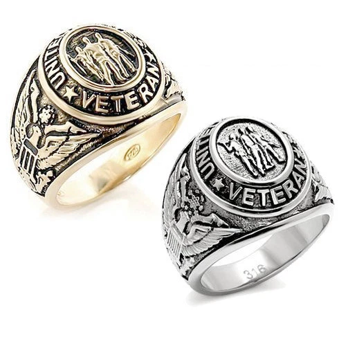 USA WAR WW2 Iraq Gulf Korean Vietnam Veteran Rings - Silver & Gold ...