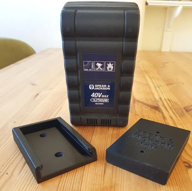 WALL MOUNT FOR Spear & Jackson 40v Battery from Cordless Lawnmower ...