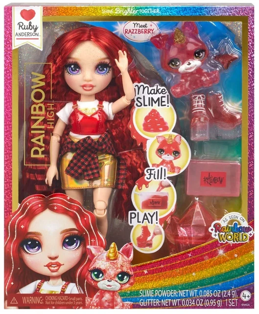 RAINBOW HIGH RUBY Anderson with Sparkle Slime & Pet £35.99 - PicClick UK