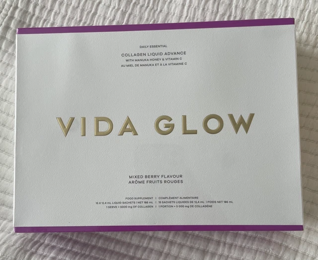 VIDA GLOW COLLAGEN Liquid Advance Mixed Berry Flavour 5000mg 15x12.4ml ...