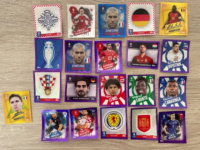 TOPPS EURO 2024 Parallel Sticker Bundle - 21 Stickers (x1 Blue, x1 ...