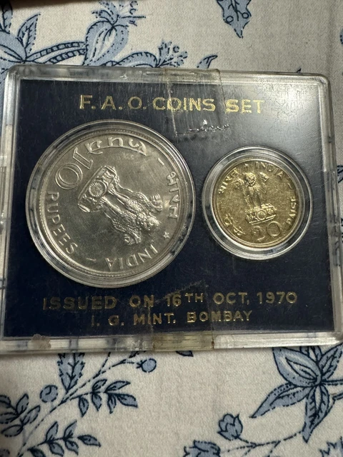 INDIA 1970 2 Coin Set Scarce $90.00 - PicClick CA
