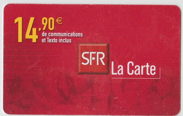 CARTE TELEPHONE : Sfr La Carte EUR 0,30 - PicClick FR