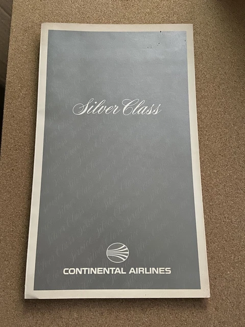 CONTINENTAL AIRLINES SILVER Class Service Inflight Menu $13.00 ...
