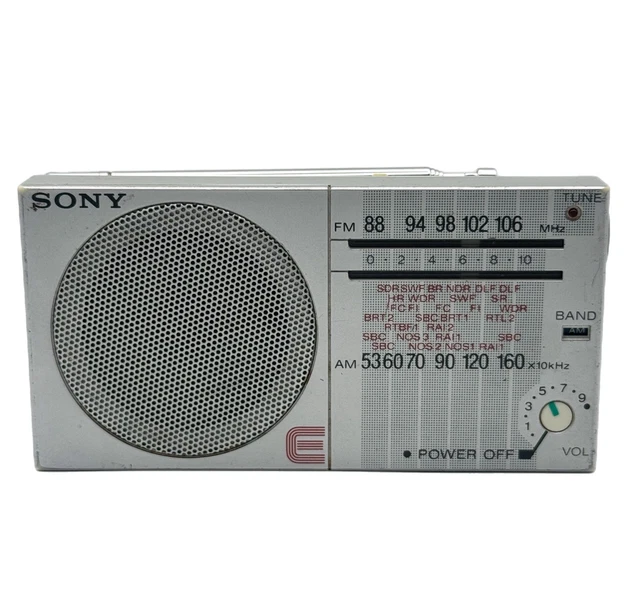 SONY ICF-15 AM/FM Portable Radio Vintage Classic Style – Tested ...