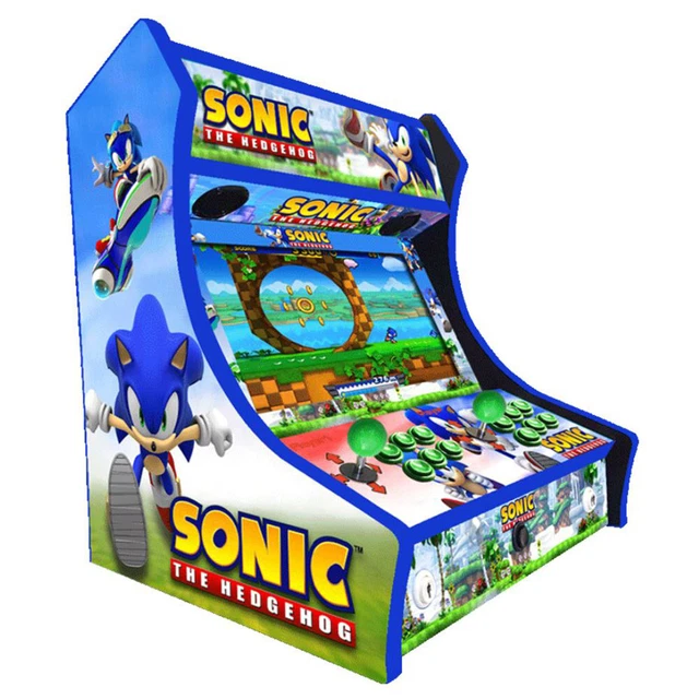 2 PLAYER BARTOP Arcade Machine -Sonic The Hedgehog Themed Design-Over ...