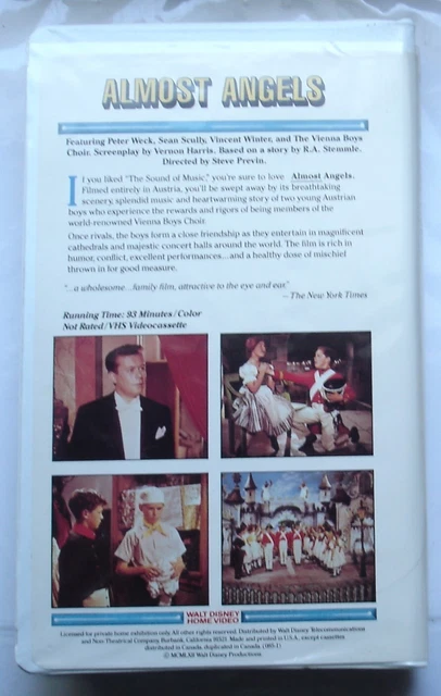 WALT DISNEY HOME Video Almost Angels VHS RARE clapet blanc EUR 20,78 - PicClick FR