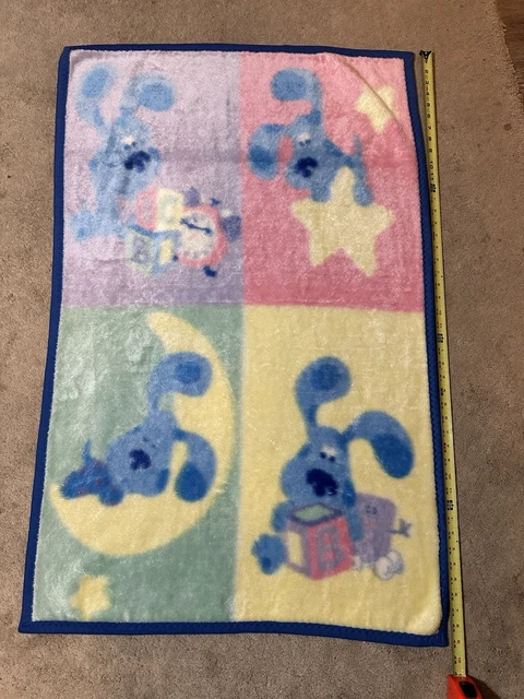 BLUE'S CLUES BABY Blanket Viacom Nick Jr. Y2K Tickety Tock Clock Blocks ...
