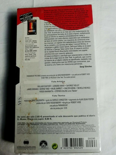 STAR TREK THE Movie VHS Tape Robert Wise Paramount 1979 New Spanish £28 ...
