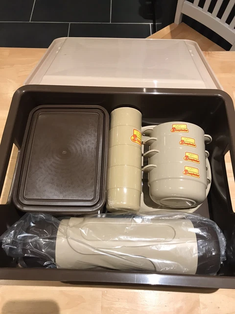 VINTAGE RETRO CURVER Picnic Hamper Set Brand New Never Been Used £45.00 ...