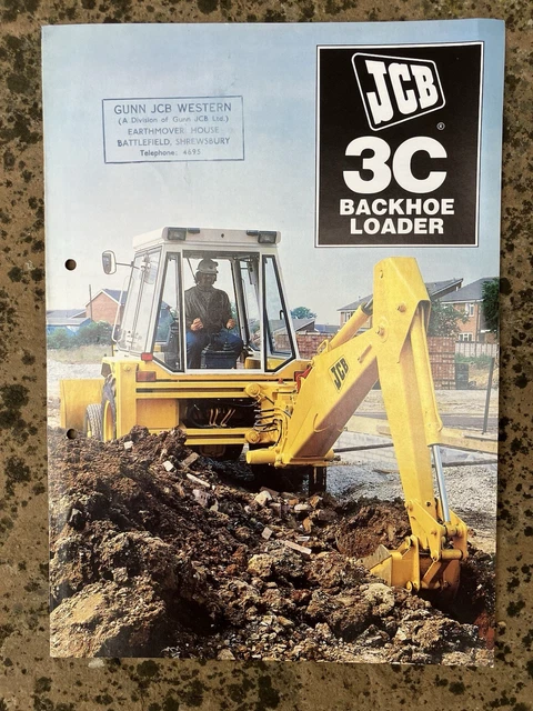 JCB 3C BACKHOE EXCAVATOR LOADER DIGGER TRACTOR BROCHURE 80s BRITISH ...
