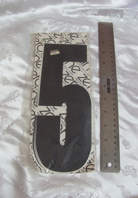 NOS ZERONINE BMX Decal Sticker Number #5 FIVE Set of 3 Sealed Vintage ...