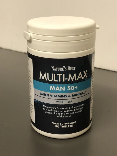 NATURES BEST MULTI-MAX Man 50+ Multivitamins 90 Tablets EXP:02/2025 New ...