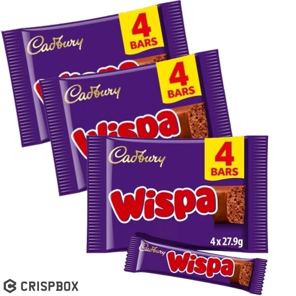 CADBURY WISPA CHOCOLATE Bars Multipack 3x (4x27.9g) £9.98 - PicClick UK