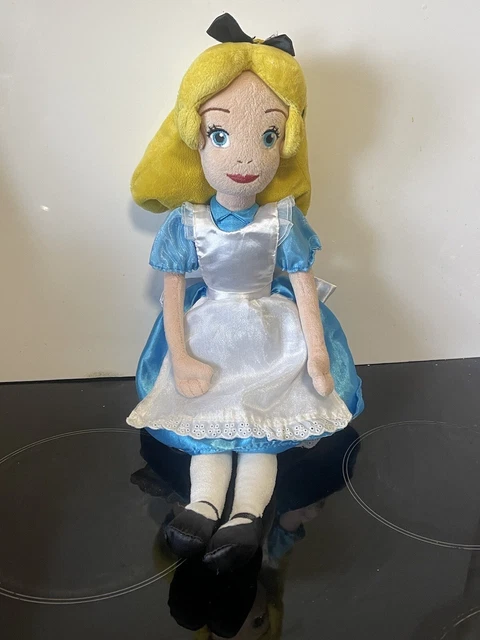 DISNEY STORE ALICE In Wonderland 20" Alice Plush Soft Doll Princess £11 ...