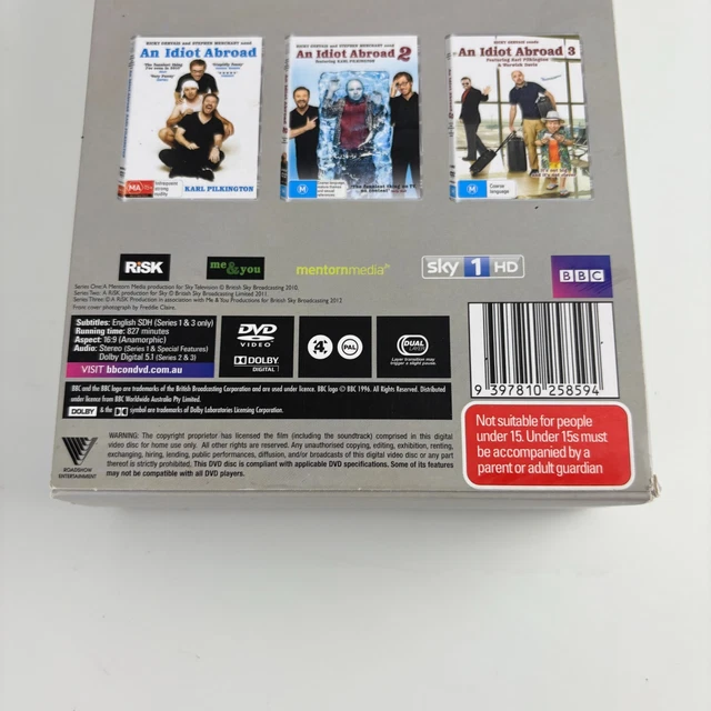 AN IDIOT ABROAD The Complete Collection DVD Karl Pilkington Region 4 ...