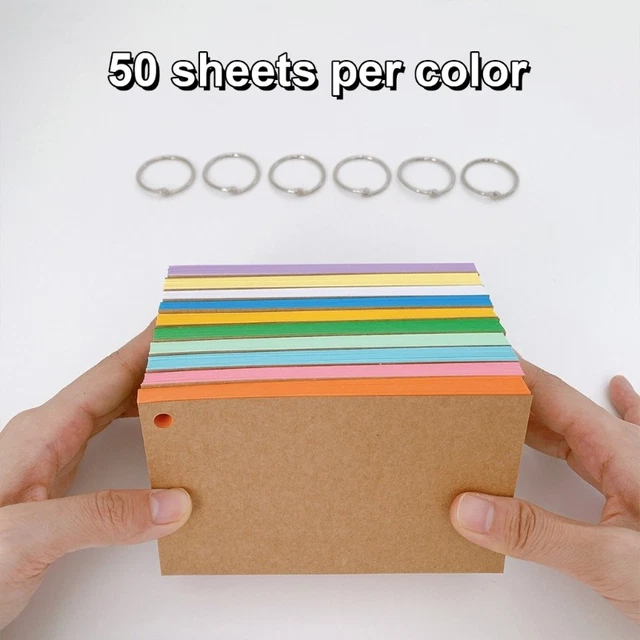 LINED INDEX CARDS Colored Flash Cards Note Cards School Office Supplies ...