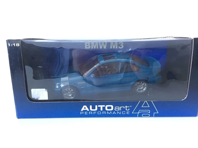 1:18 70544 AUTOART BMW M3 E46 Coupé Laguna Seca bleu modèle réduit d ...