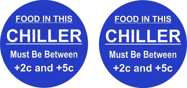 ICE CREAM VAN Sticker Fridge chiller temperature x 2 Catering trailer ...