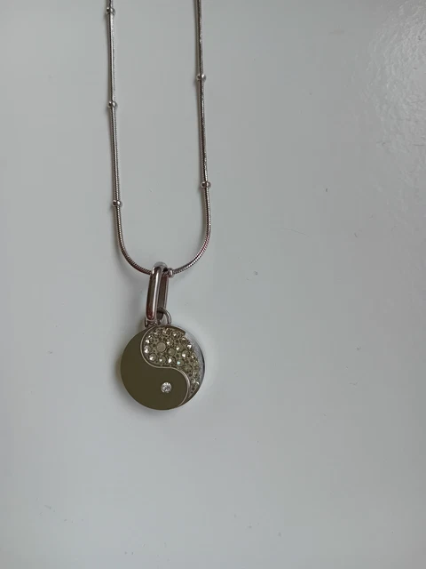 MAGNETIX MAGNET KETTE mit Anhänger Yin Yang Kristallbesatz ...