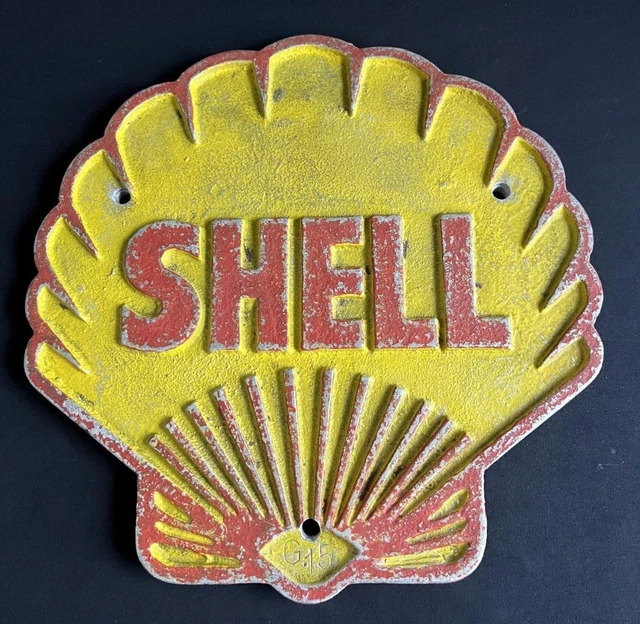 SHELL CLAM PETROL Pump Forecourt Vintage Garage Gas Station Shop Cast ...