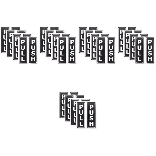 5 PACK SLIDING Door Logo Sticker Pull Push Decal for Applique £15.65 ...